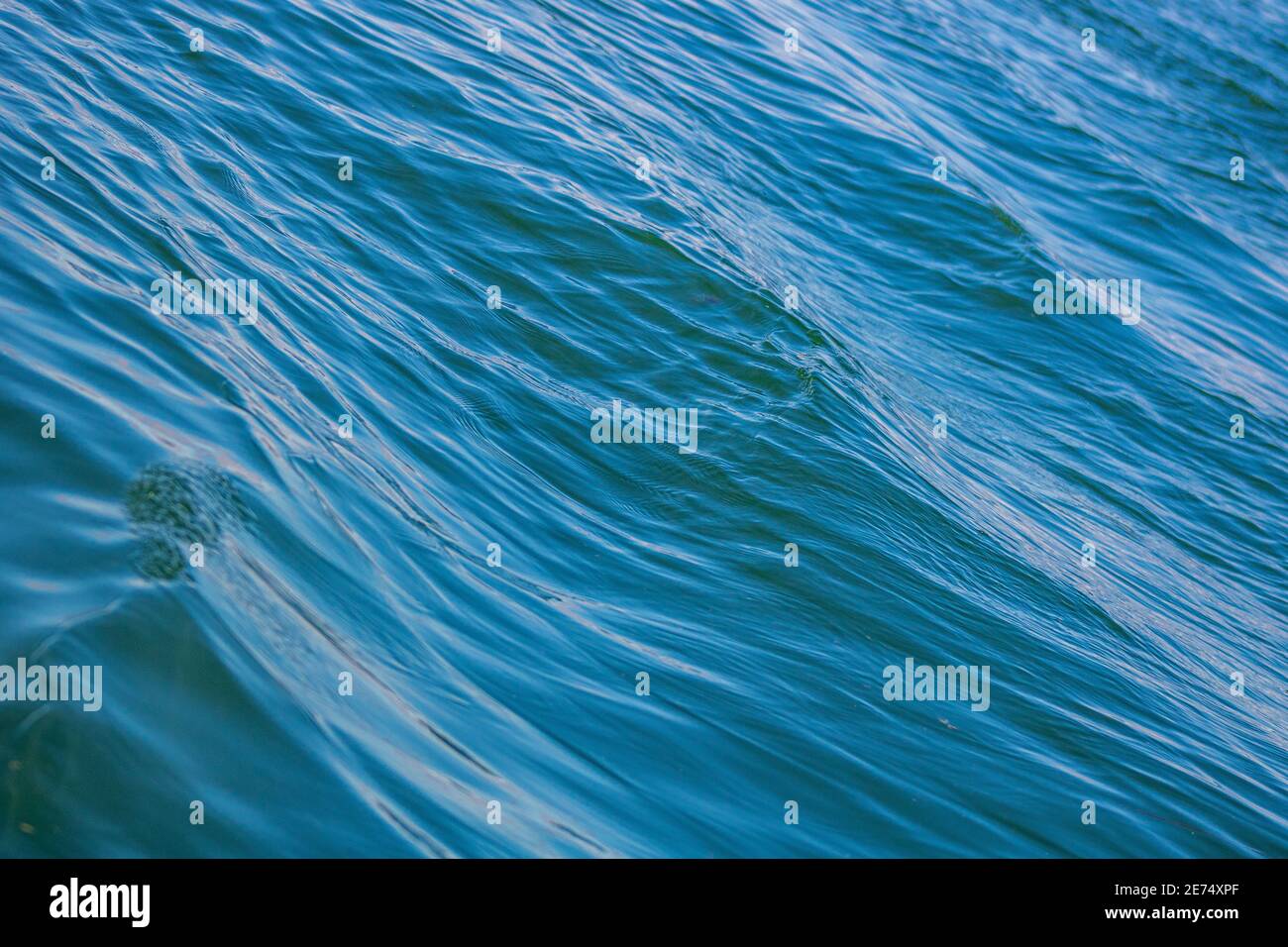 Beautiful blue river waves in the Summer Stock Photo - Alamy