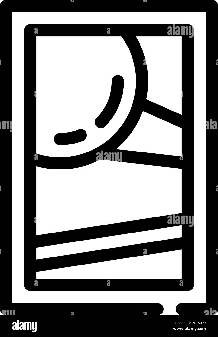 contemporary art museum exhibit line icon vector illustration Stock ...