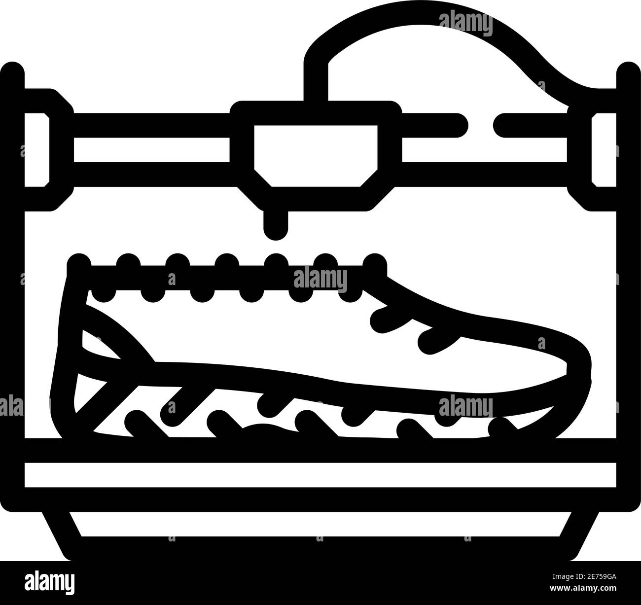 shoes 3d printing line icon vector illustration Stock Vector Image ...