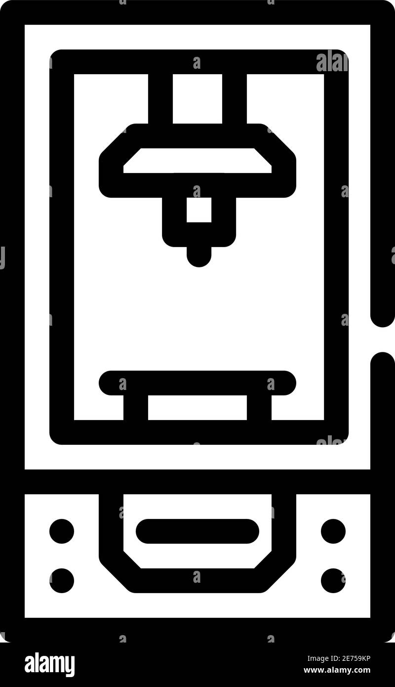 powder for 3d printer line icon vector illustration Stock Vector Image ...