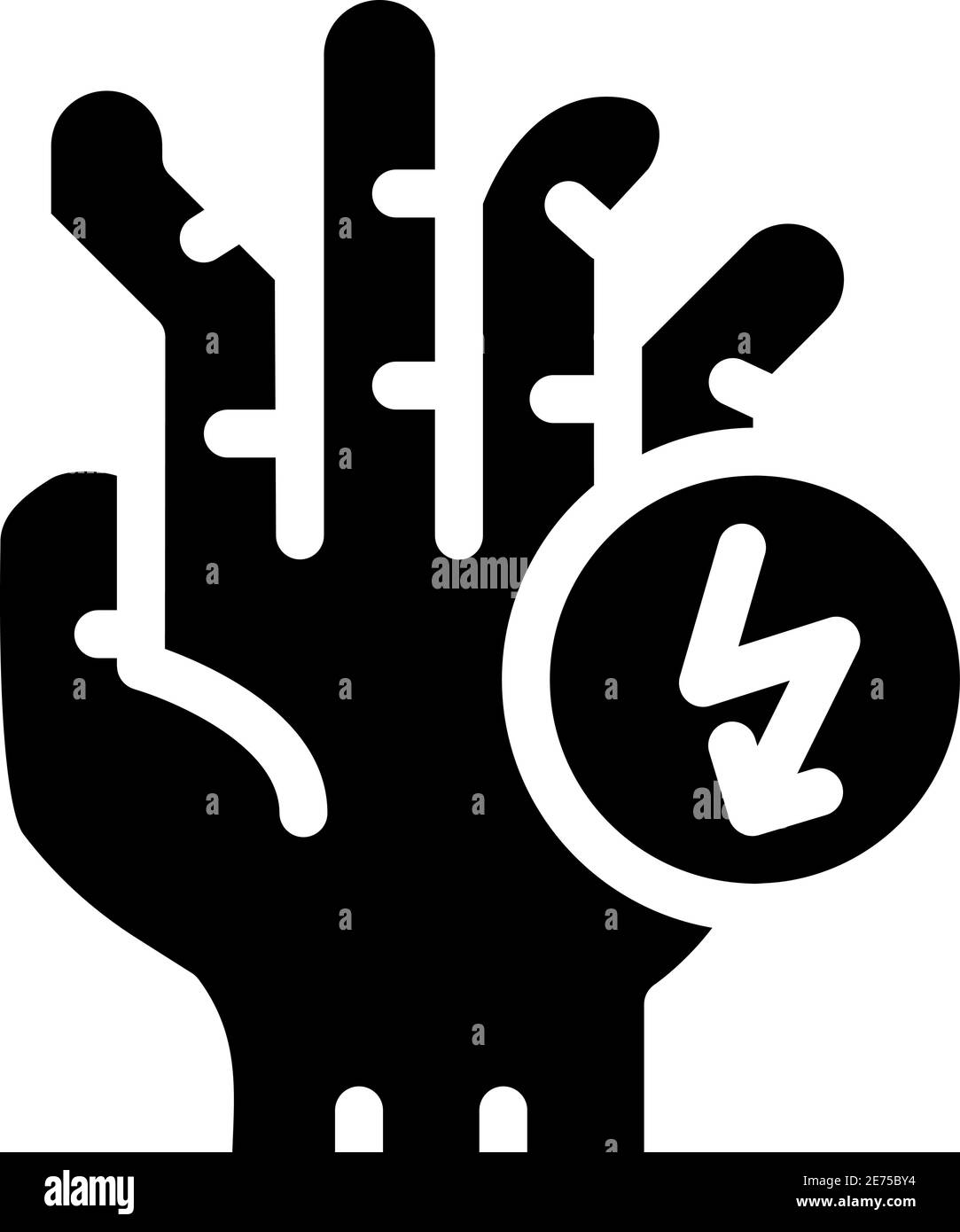 broken fingers cutting ache glyph icon vector illustration Stock Vector ...