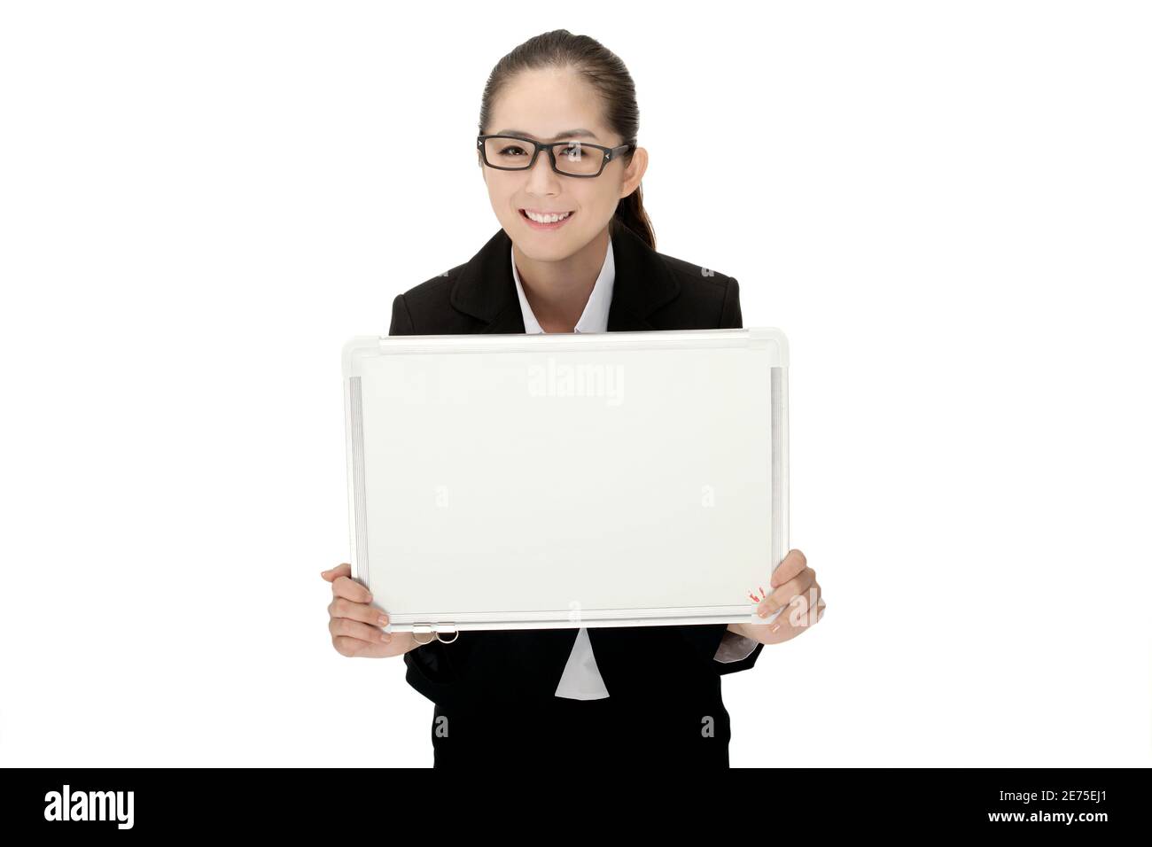 Business lady with white board high quality photo Stock Photo - Alamy