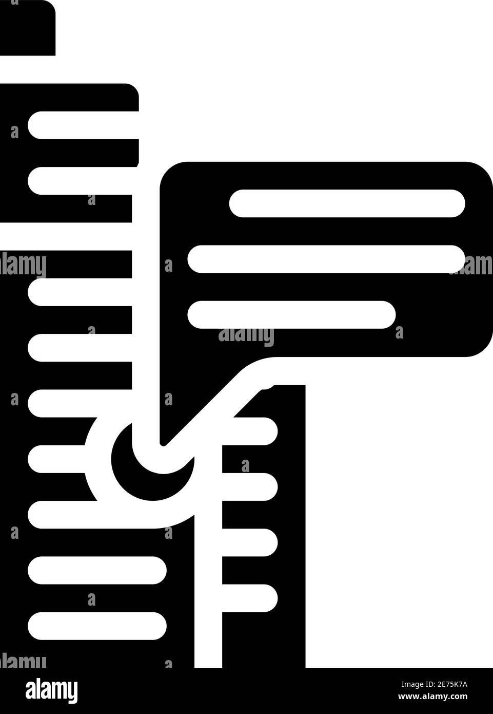 office call center ib skyscraper glyph icon vector illustration Stock ...