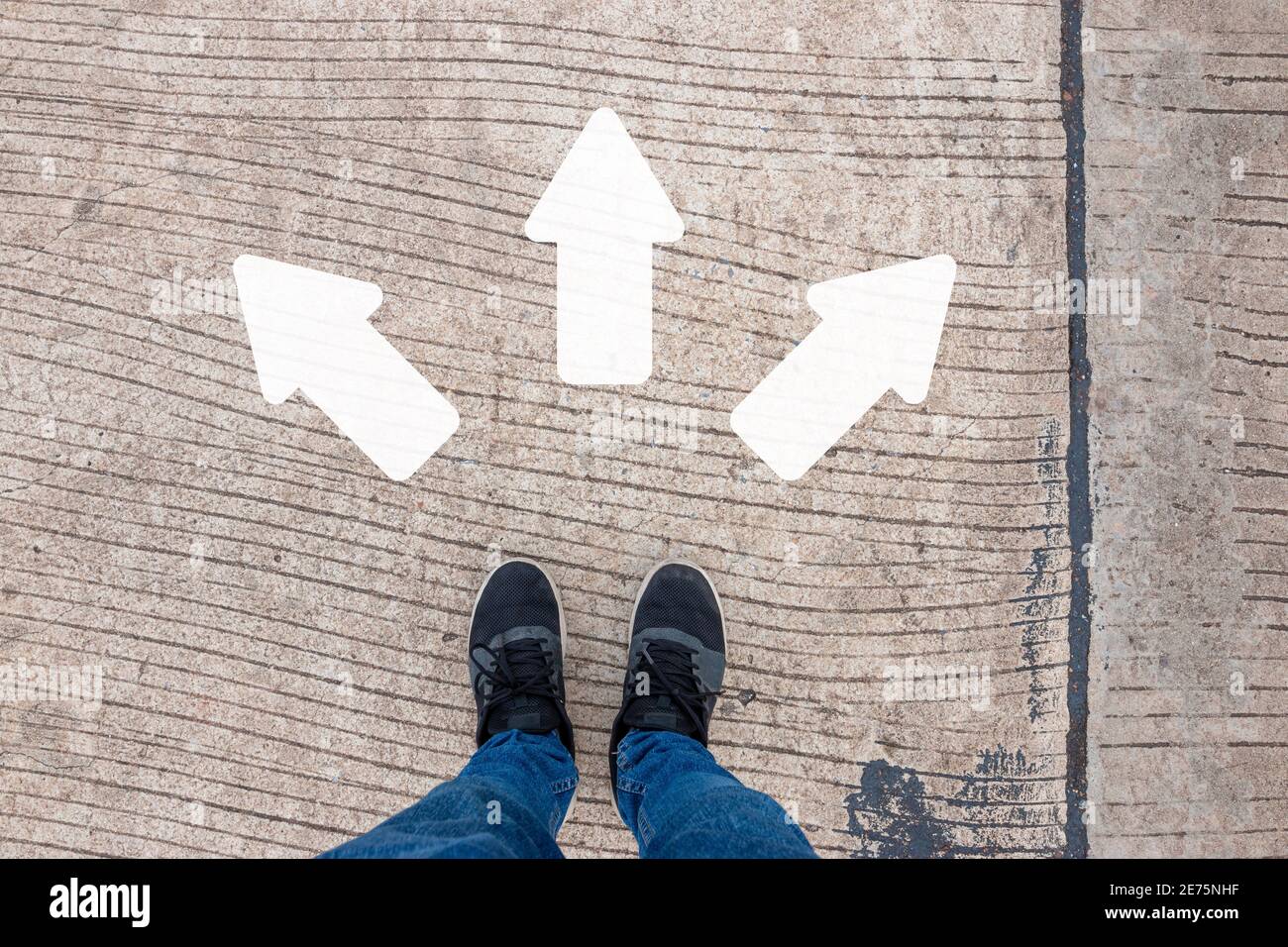 Three arrows road sign hi-res stock photography and images - Alamy