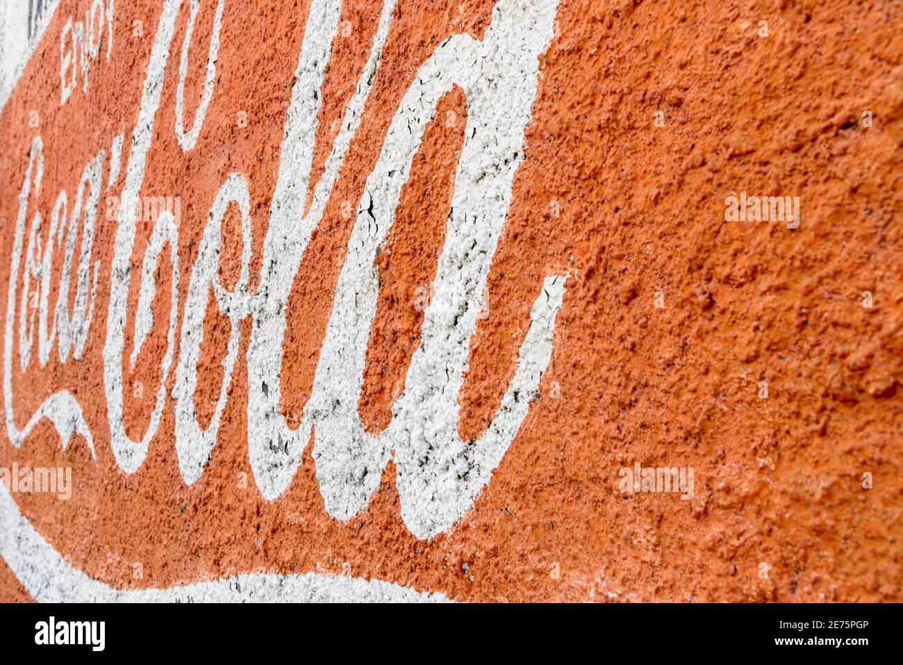 Coke Sign Old Looking so Classic Stock Photo - Alamy