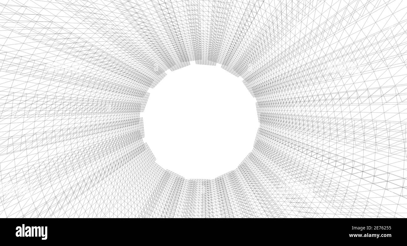 Abstract sketch, Architectural ,Construction ,Wireframe Stock Photo - Alamy