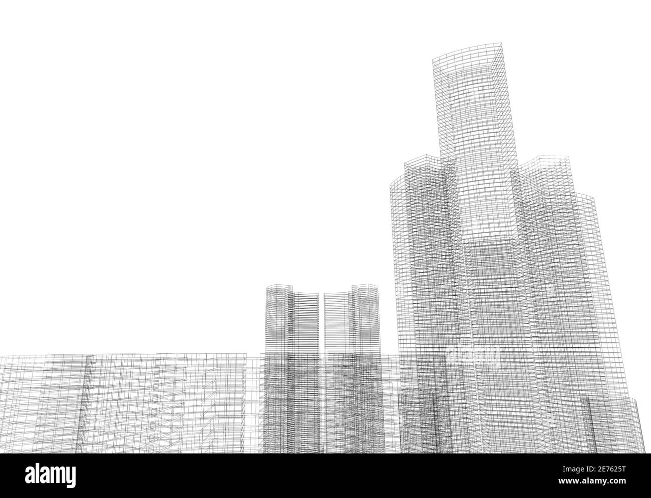 Abstract architectural drawing sketch,Illustration Stock Photo - Alamy