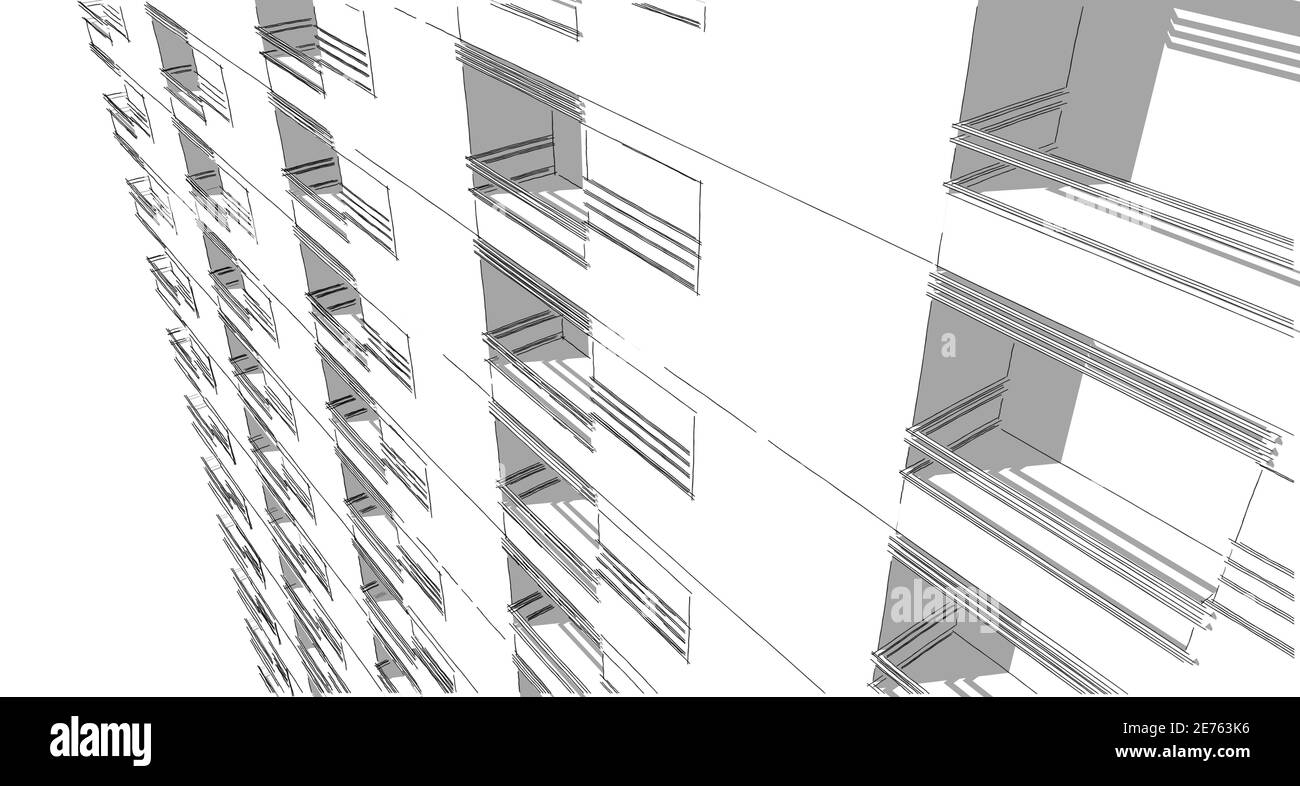 Abstract architectural drawing sketch,Illustration Stock Photo - Alamy Abstract architectural drawing sketch,Illustration Stock Photo - Alamy