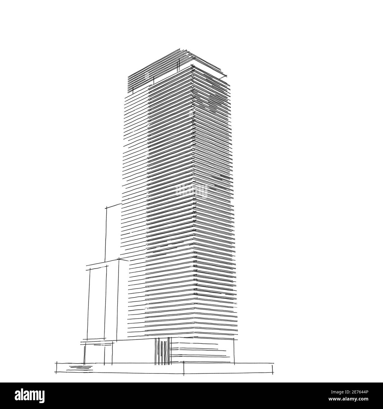 Abstract architectural drawing sketch,Illustration Stock Photo - Alamy