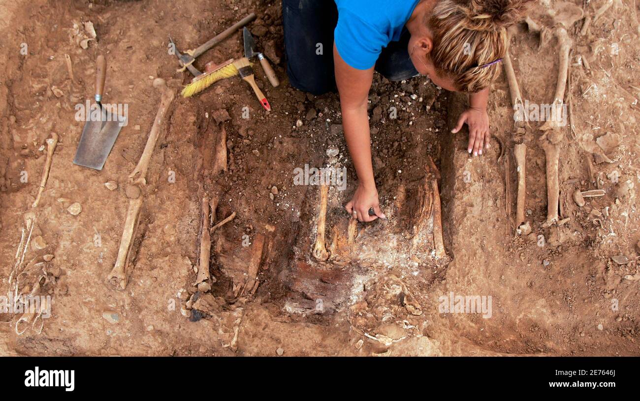 Buried human skeleton hi-res stock photography and images - Alamy