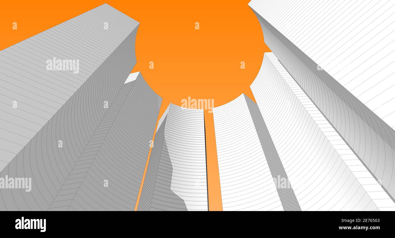 Abstract architectural drawing sketch,Illustration Stock Photo - Alamy