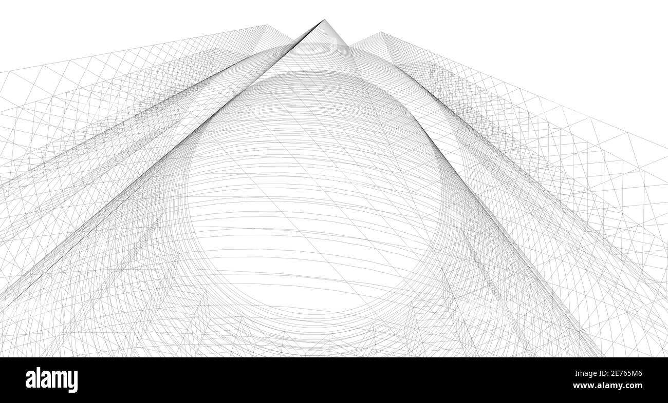 Abstract architectural drawing sketch,Illustration Stock Photo - Alamy