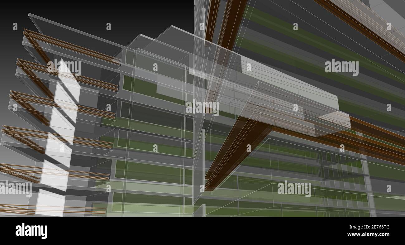 Abstract architectural drawing sketch,Illustration Stock Photo - Alamy
