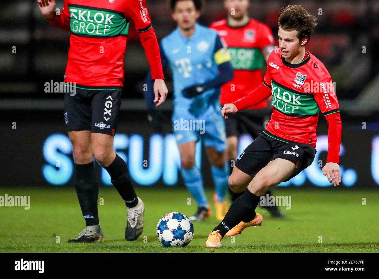 NIJMEGEN, NETHERLANDS - JANUARY 29: Dirk Proper of NEC during the Dutch ...