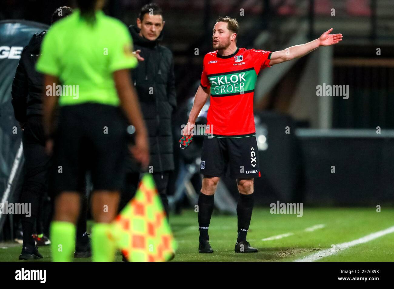 NIJMEGEN, NETHERLANDS - JANUARY 29: Head Coach Rogier Meijer of NEC ...