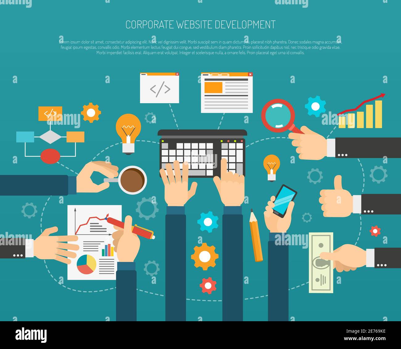 Concept mobile app development infographics Stock Vector Images - Alamy