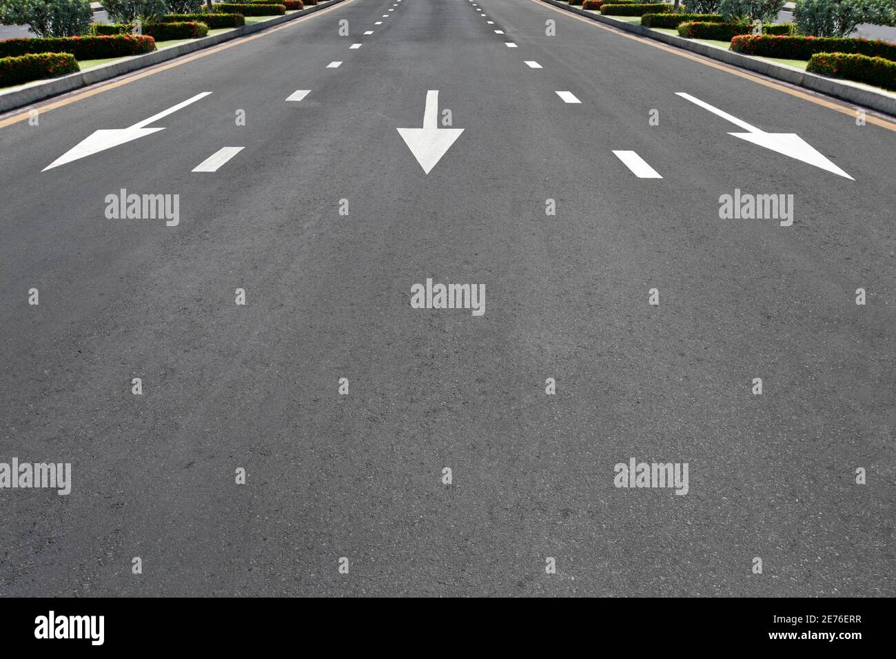 Traffic symbol on surface road Stock Photo - Alamy