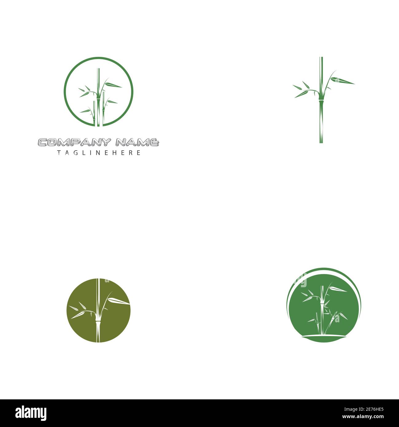 Set Bamboo Logo Template vector icon illustration design Stock Vector ...