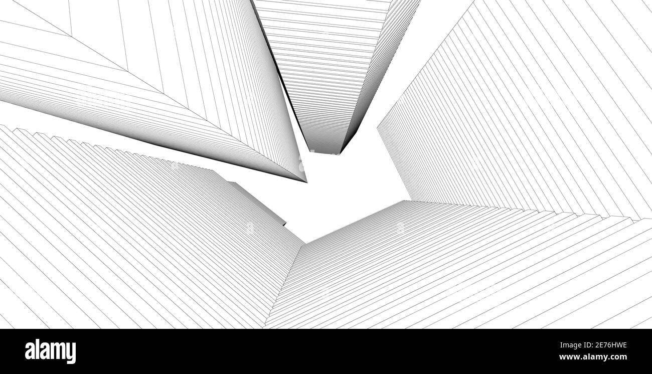 architecture abstract, 3d illustration Stock Photo - Alamy