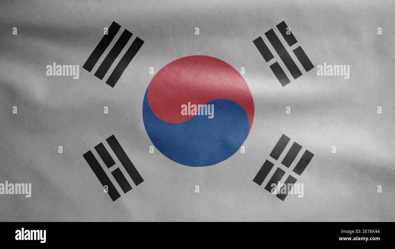 Korean flag waving hi-res stock photography and images - Alamy