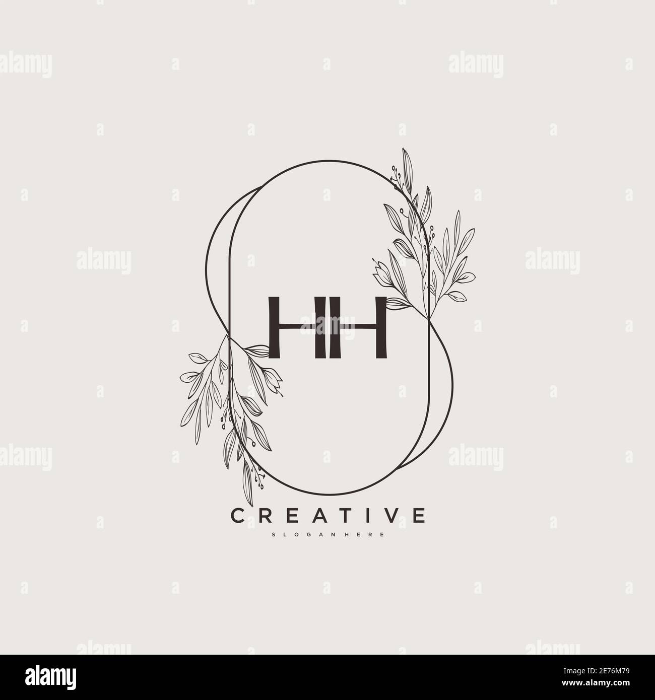 HH Beauty vector initial logo art, handwriting logo of initial ...