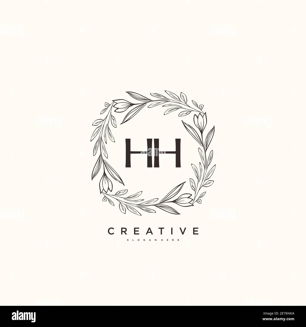 HH Beauty vector initial logo art, handwriting logo of initial ...