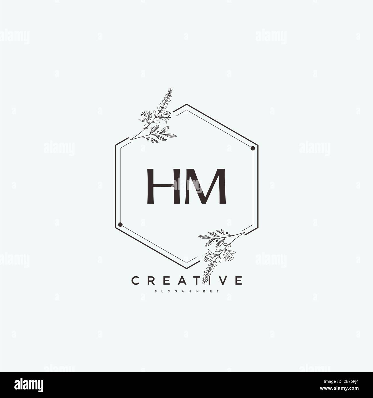 Creative hm identity Stock Vector Images - Alamy