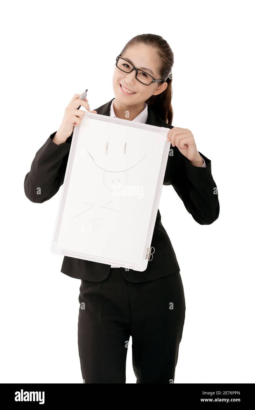 Lady smiley face Cut Out Stock Images & Pictures - Alamy