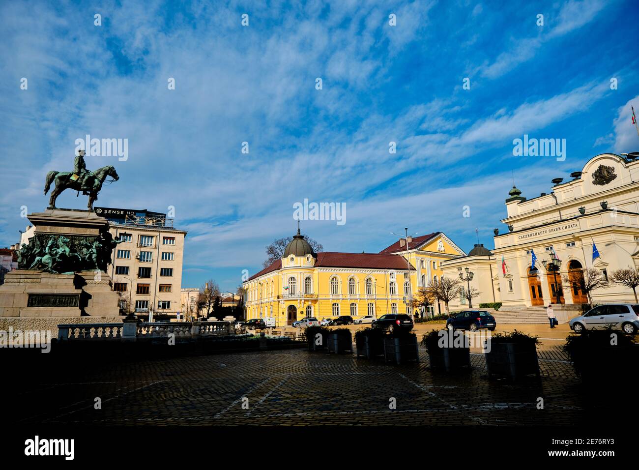 Statue of Tsar Alexander II in center of capital city of Bulgaria ...