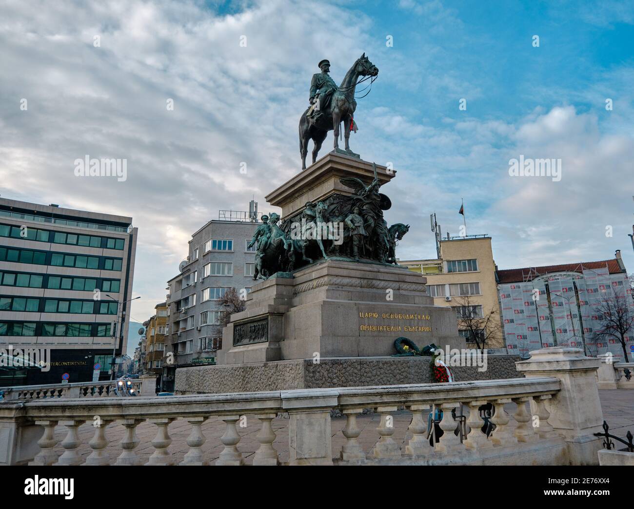Statue of Tsar Alexander II in center of capital city of Bulgaria ...