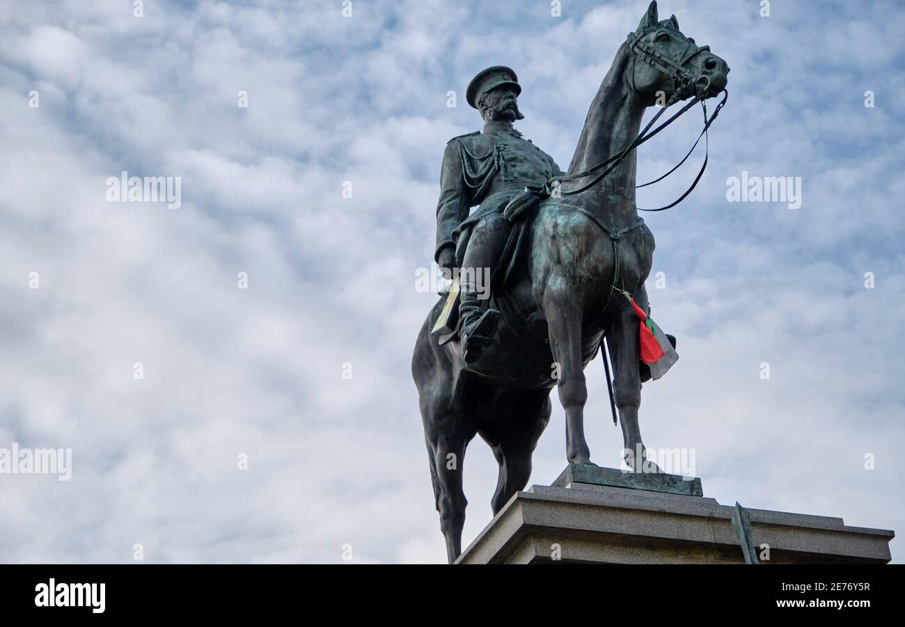 Statue of Tsar Alexander II in center of capital city of Bulgaria ...