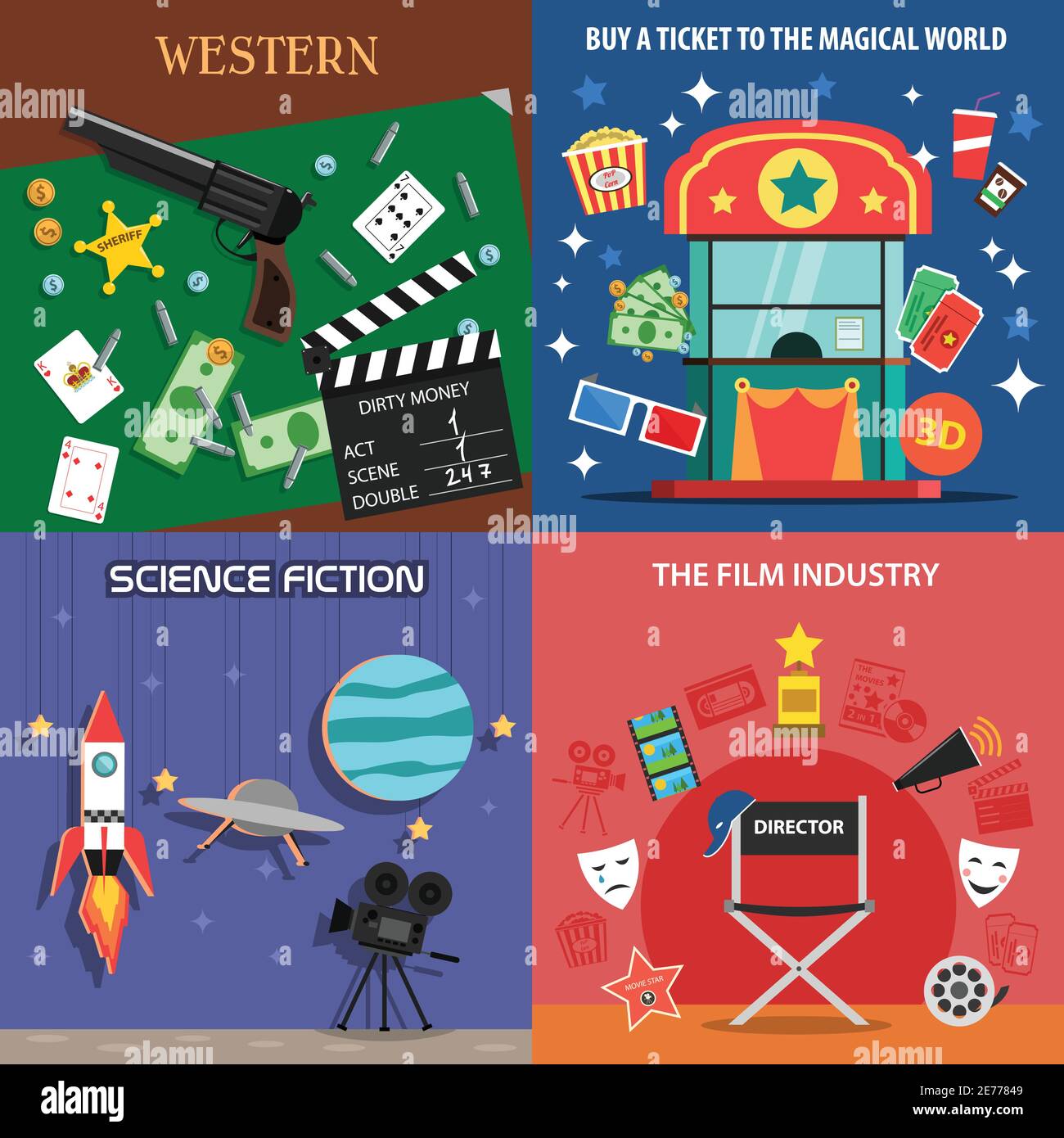 Western tv show Stock Vector Images - Alamy