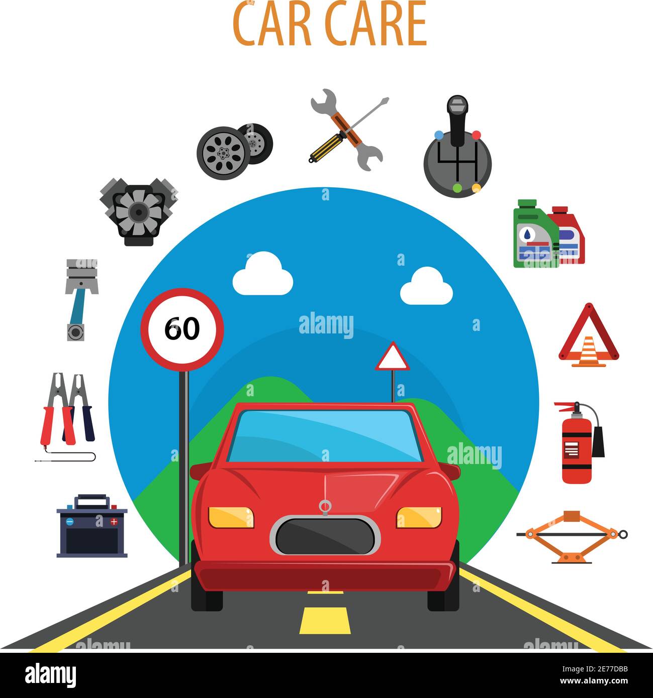 Car suspension elements Stock Vector Images - Alamy