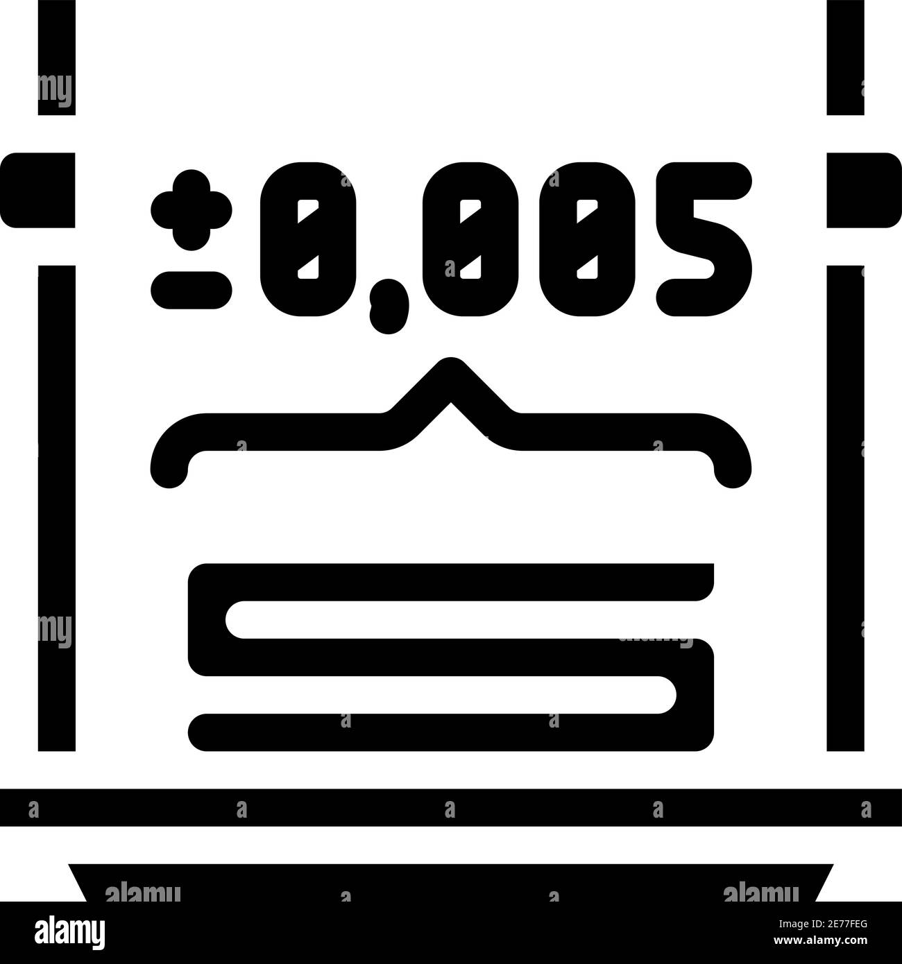 accuracy of 3d printing glyph icon vector illustration Stock Vector ...