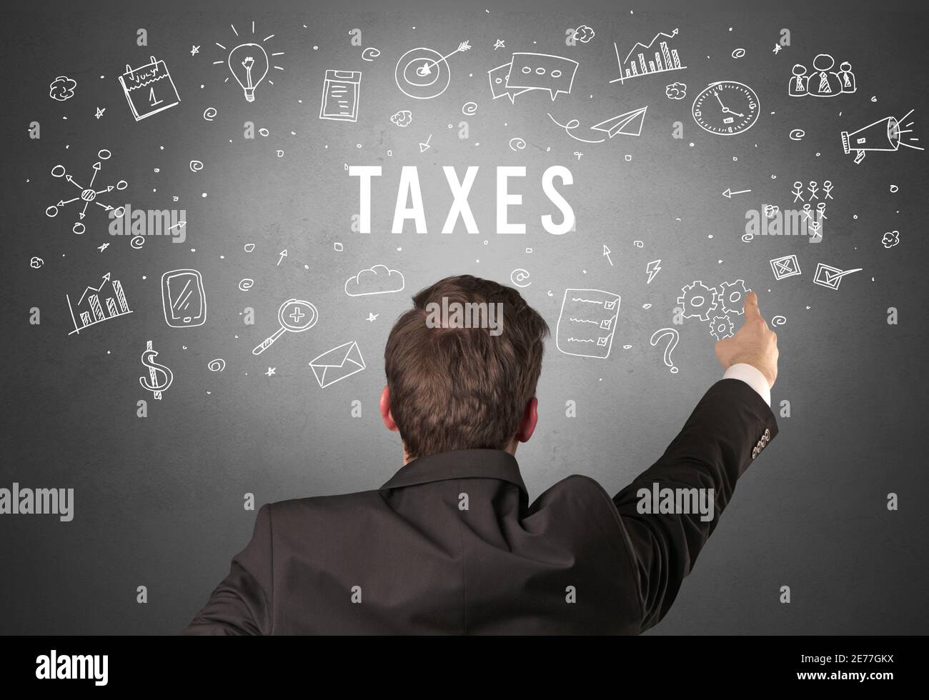 Back taxes symbol concept hi-res stock photography and images - Alamy