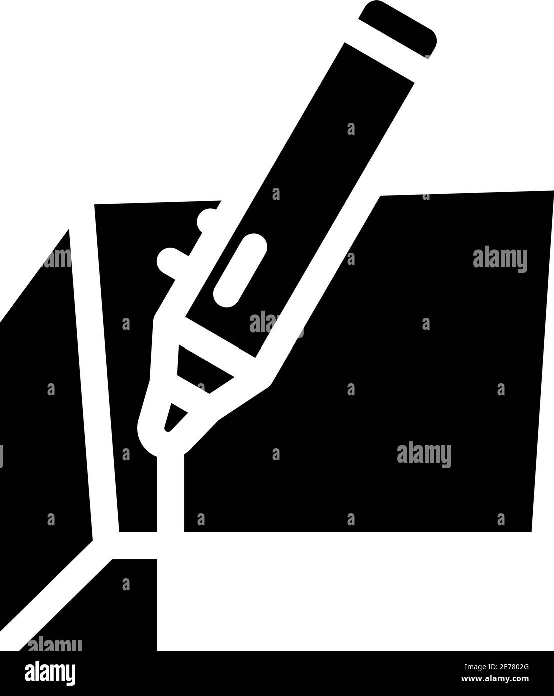 3d pen glyph icon vector illustration flat Stock Vector Image & Art - Alamy