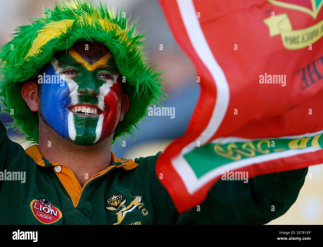 South africa flag on rugby hi-res stock photography and images - Alamy