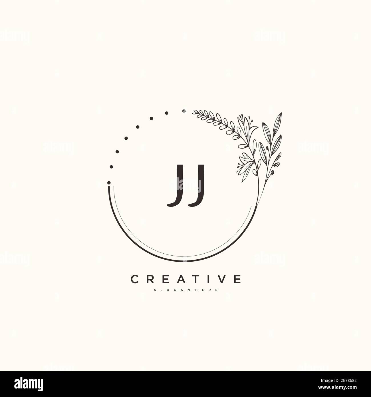 JJ Beauty vector initial logo art, handwriting logo of initial ...