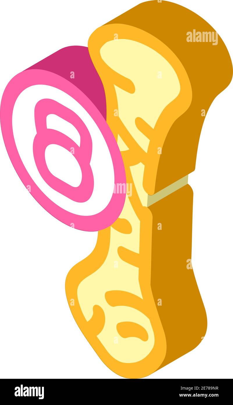 bone dull or severe ache isometric icon vector illustration Stock ...