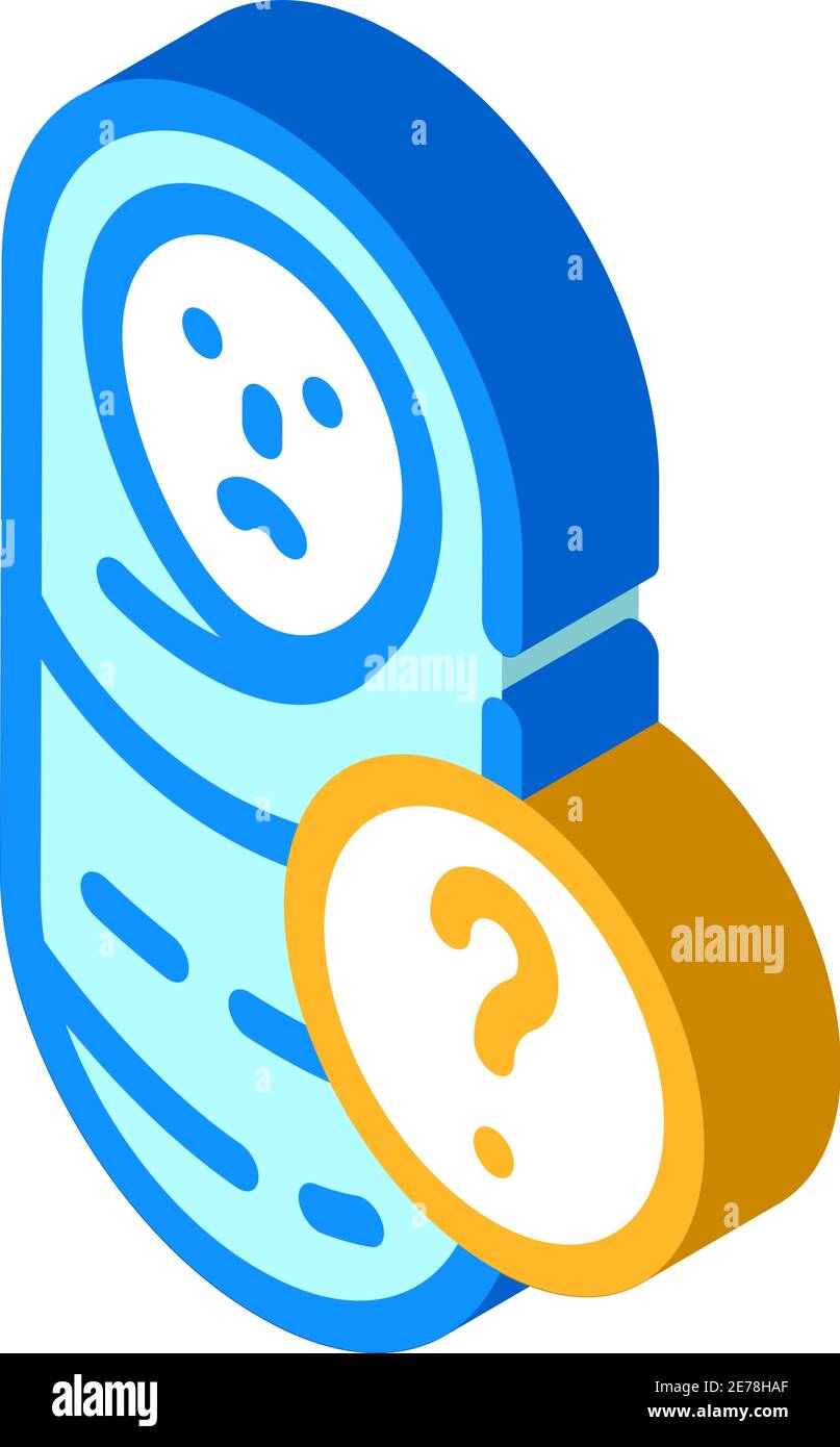 baby unknown ache isometric icon vector illustration Stock Vector Image ...