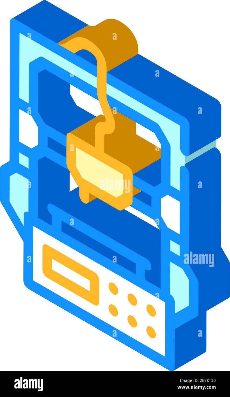 entry level 3d printer isometric icon vector illustration Stock Vector ...
