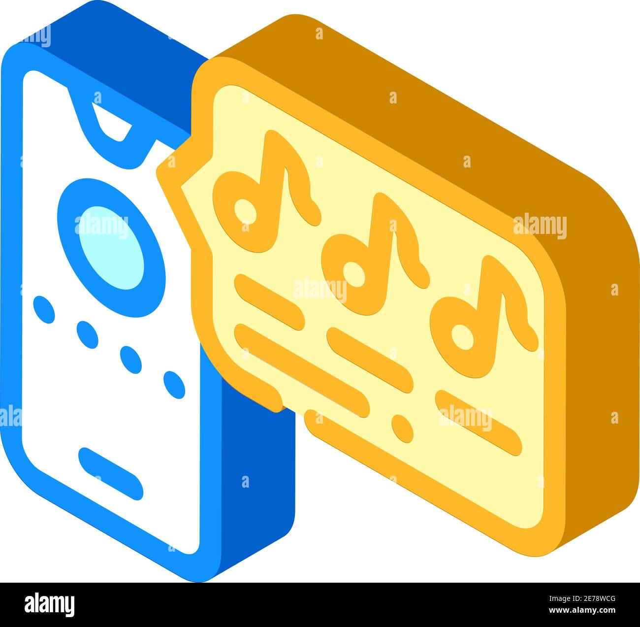 music waiting on ligne of call center isometric icon vector ...