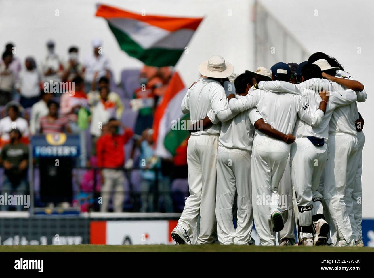 Indian test team celebrate hi-res stock photography and images - Alamy