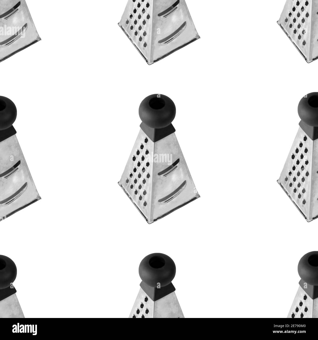 Seamless pattern from Metal grater. Isolated on white background flat ...