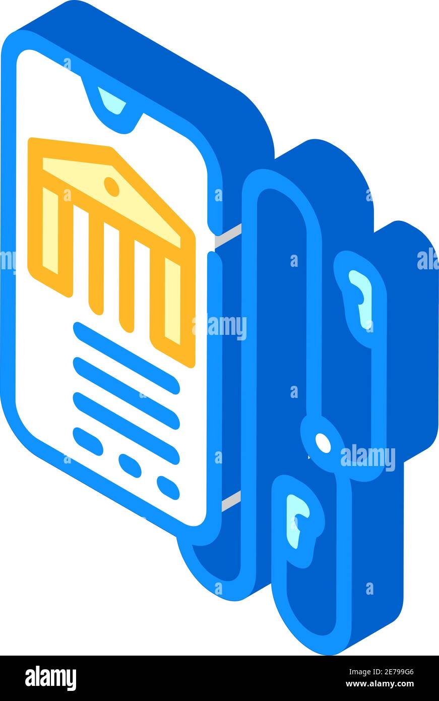 audio guide museum isometric icon vector illustration Stock Vector ...