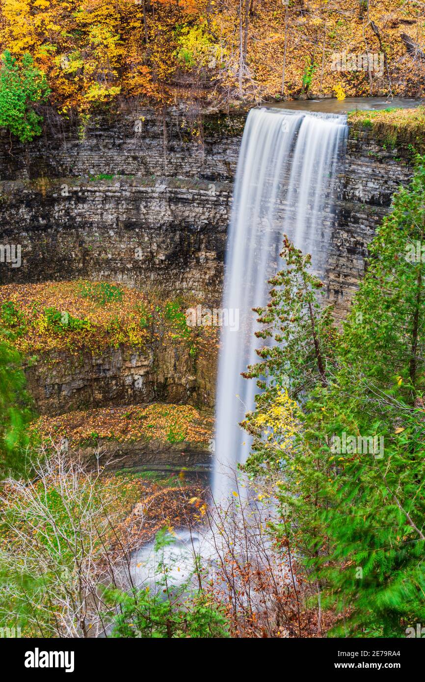 Niagara Escarpment Bruce Trail Autumn Waterfalls and Forest Stock Photo ...