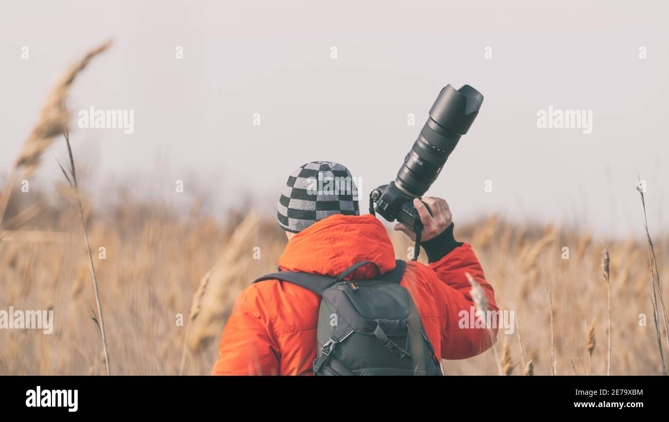 Wildlife photographer with camera hi-res stock photography and images ...