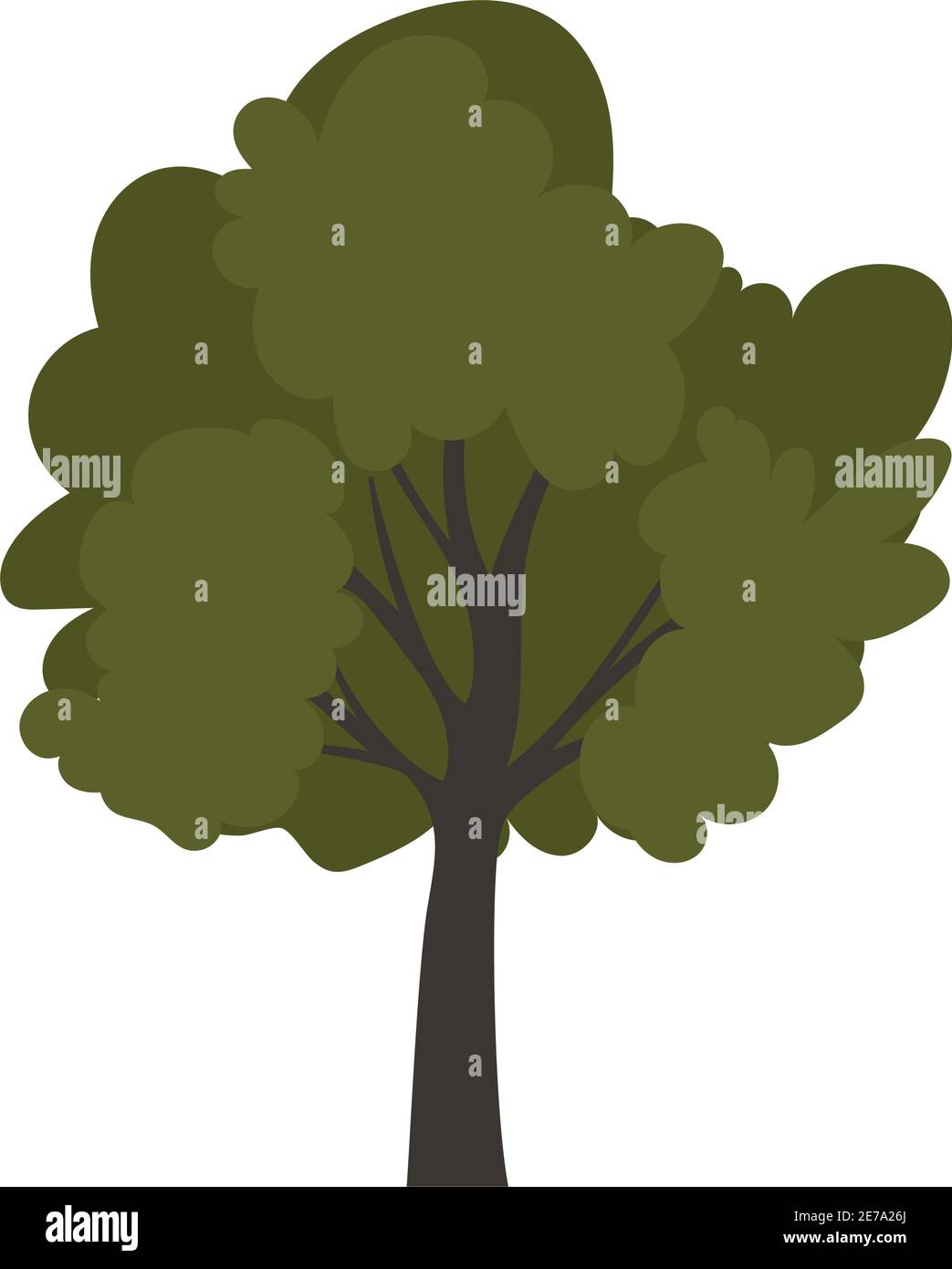 tree on a white background Stock Vector Image & Art - Alamy