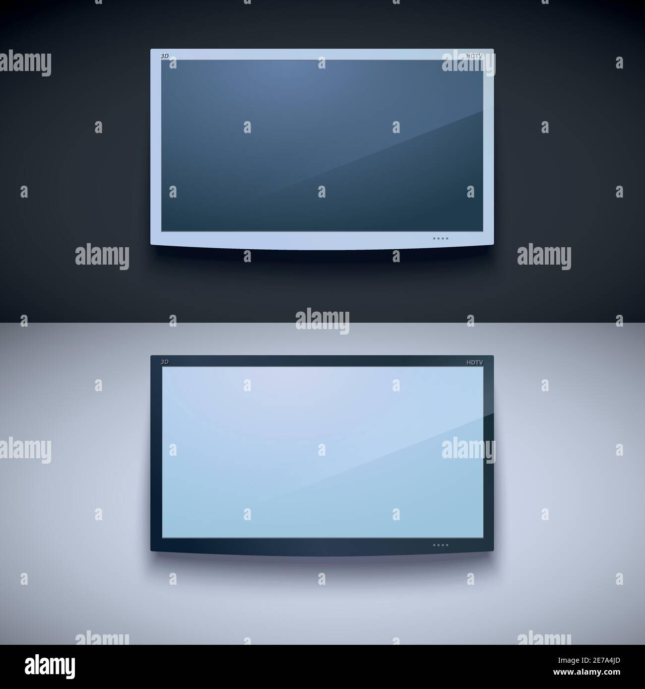 Led tv hanging on the wall Stock Vector Image & Art - Alamy