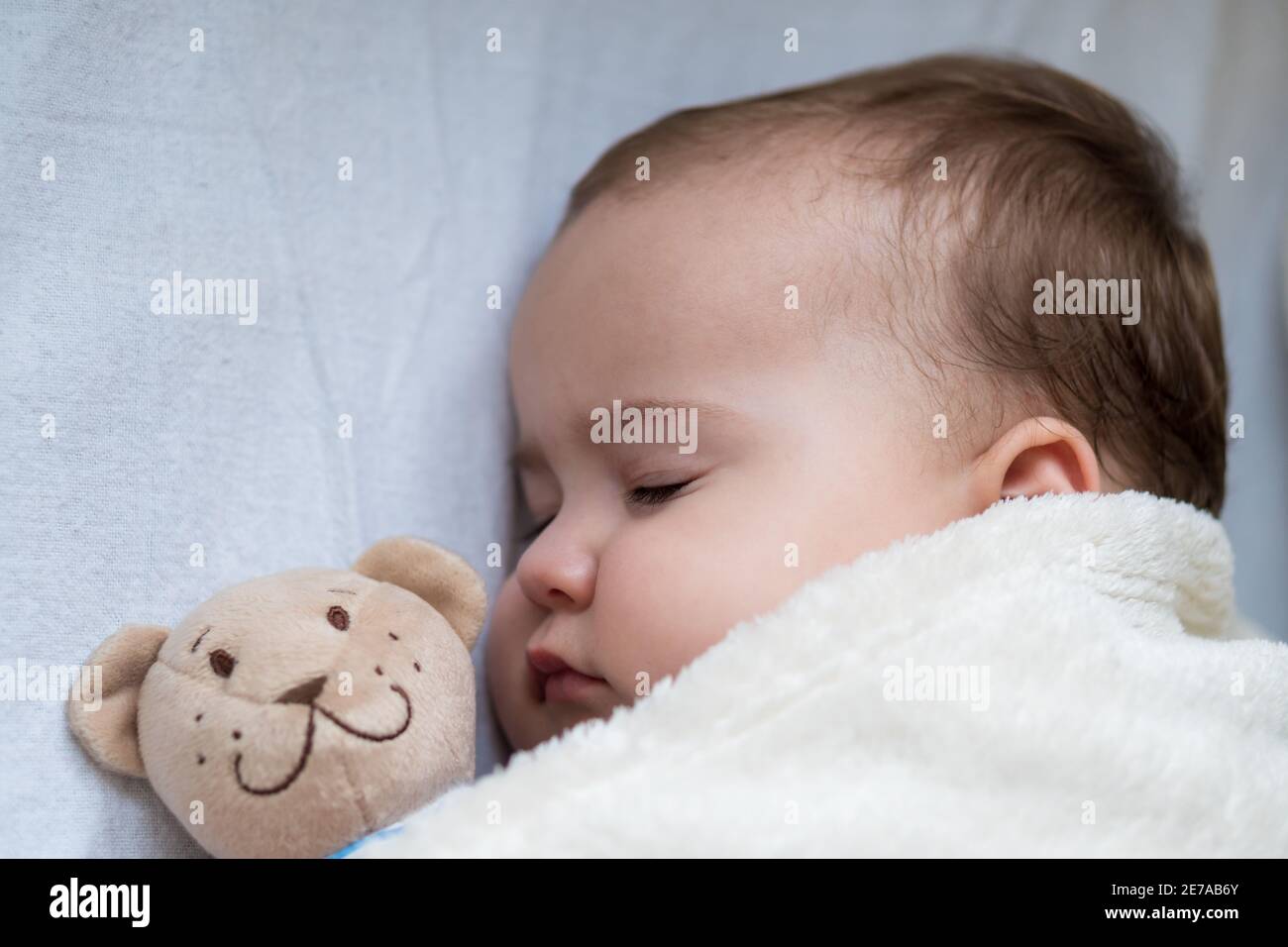 Childhood, care, motherhood, health concepts - Close up Little peace ...